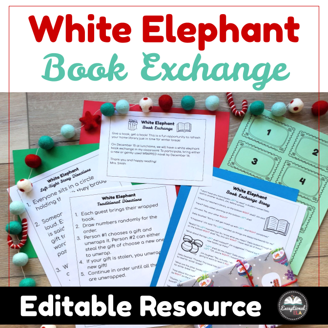 White Elephant Book Exchange In Your Classroom – ©Exceptional ELA