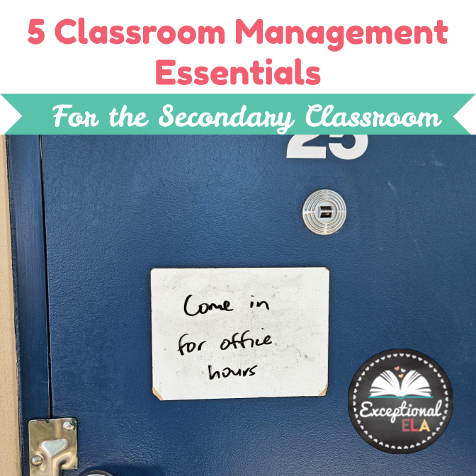 5 Classroom Management Essentials for the Secondary Classroom ...